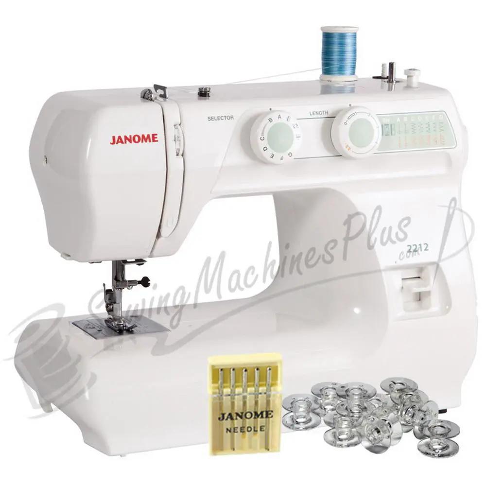 Janome 2212 12 Stitch Full Size Freearm Sewing Machine, 860SPM & FREE ...