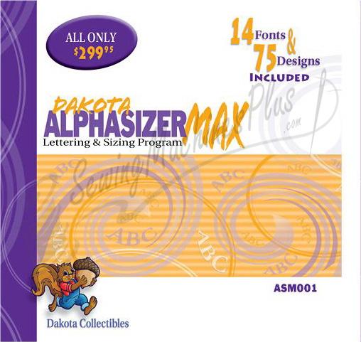 Dakota Collectibles Dakota Alphasizer MAX Embroidery Designs - ASM001
