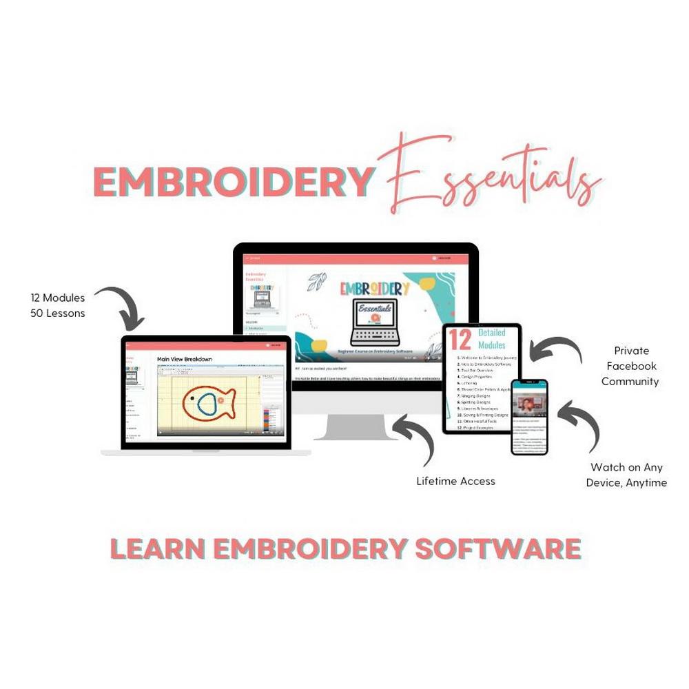 Karlie Belle Embroidery Essentials Embrilliance Software Course